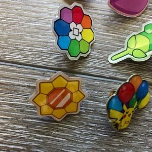 Pokemon | Toys | 6 Pokemon Badge Hat Pins Pikachu Birthday Prize | Poshmark